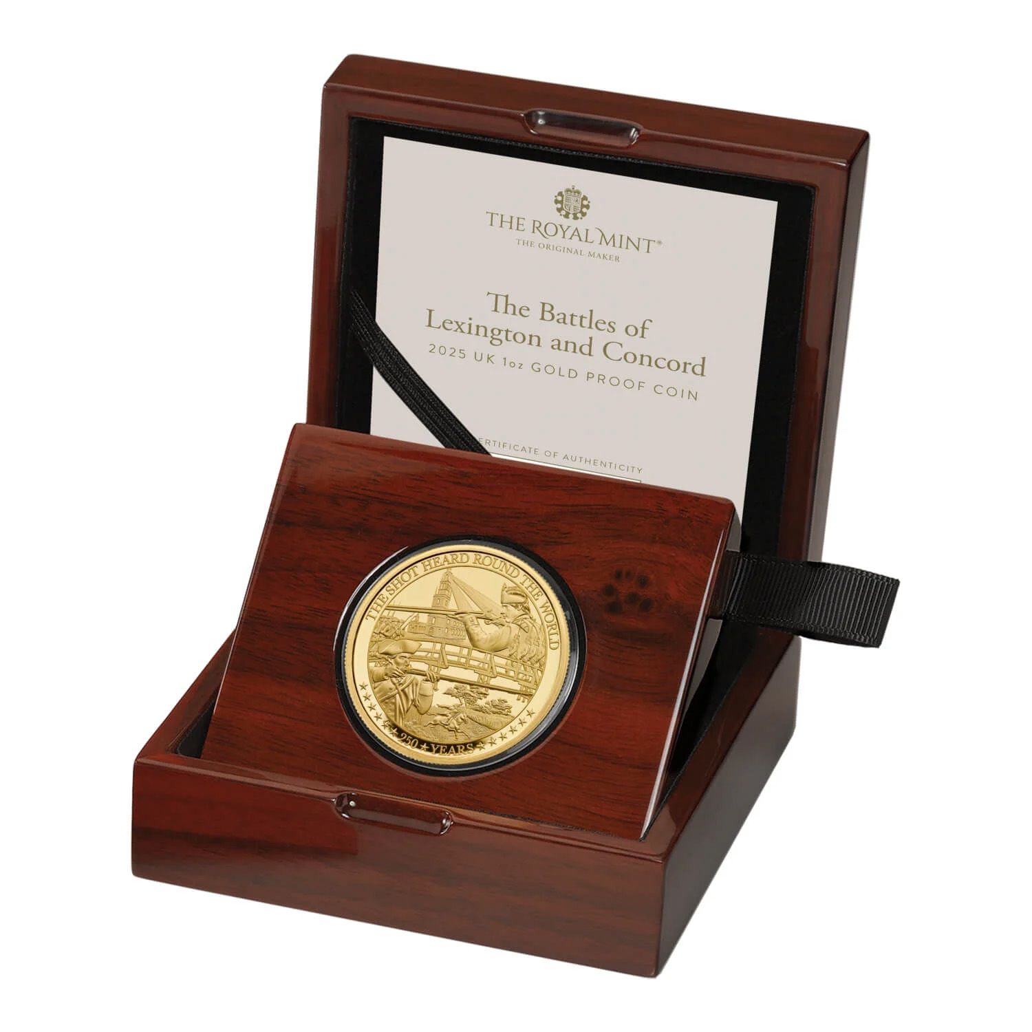 100 Pounds - Charles III The Battles of Lexington & Concord, Gold Proof ...